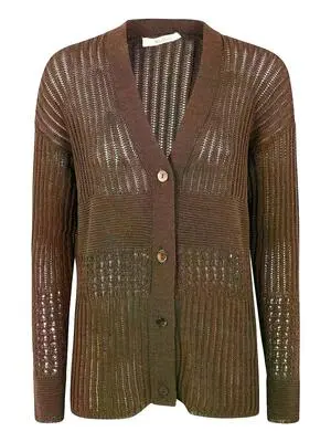 Max Mara Open-knit Cardigan - Brown