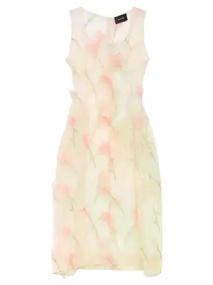 Simone Rocha Sculpted Carnation Midi Dress - Neutrals