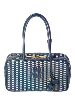 Miu Miu Woven Shoulder Bag - Blue