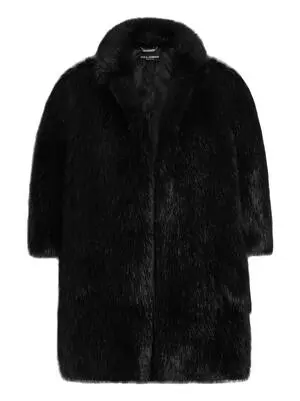 Dolce & Gabbana Faux Fur Jacket - Black