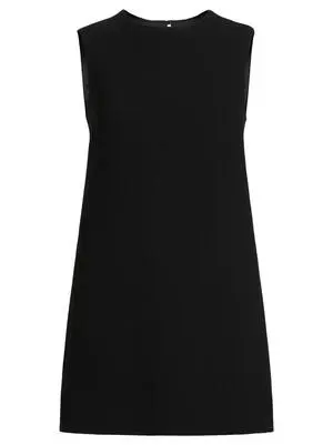 Dolce & Gabbana A-line Wool Crepe Mini Dress - Black