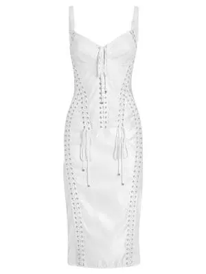 Dolce & Gabbana Calf-length Corset Dress - White