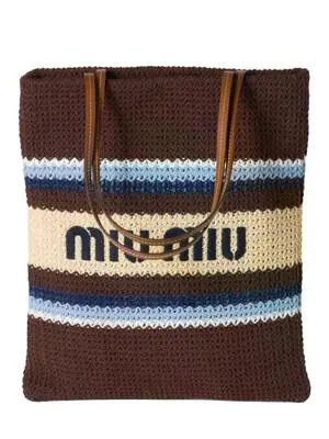 Miu Miu Crochet Tote - Brown