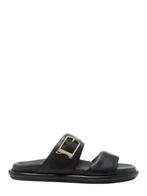 Santoni Leather Sandals - Black