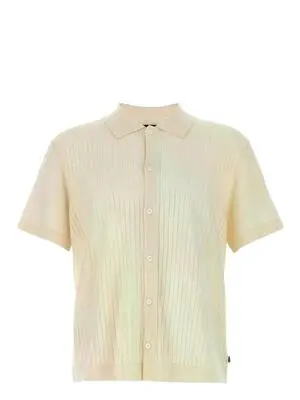 BOSS Ribbed Short-sleeve Shirt - White