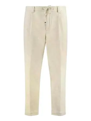 BOSS Textured Drawstring Trousers - Neutrals