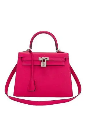 FWRD RENEW Hermes Epsom Kelly 25 Sellier Handbag - Fuchsia