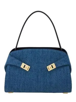 FERRAGAMO FERRAGAMO Hug Soft Shoulder Bag Denim