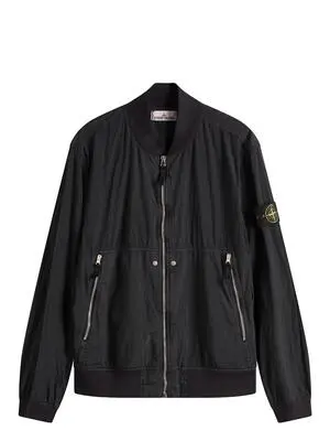 Stone Island Nylon Metal Watro-tc Econyl Bomber Jacket - Black