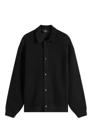 REPRESENT Long Sleeve Mesh Knit Shirt - Jet Black