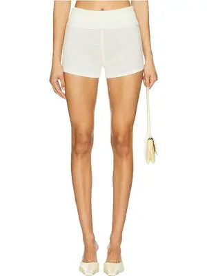 AMELIE TEJE Marbella Mini Shorts - Ivory