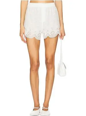 LoveShackFancy Sorin Shorts - Optic White