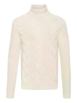 K-WAY Cable-knit Roll-neck Jumper - Neutrals