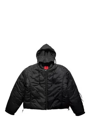 KUSIKOHC Flower Puffer Jacket - Black