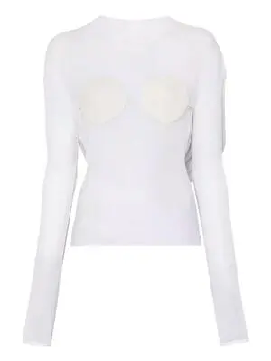 Jean Paul Gaultier Conical Long-sleeve Top - White