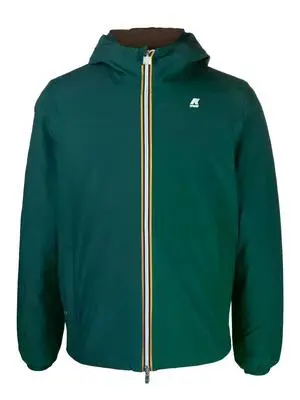 K-WAY K-Way Logo-Appliqué Hooded Jacket Green