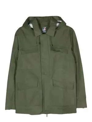 K-WAY Erhal Canvas Hooded Jacket - Green