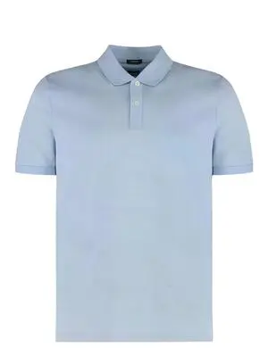 BOSS Parlay Textured Polo Shirt - Blue