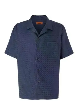 Missoni Zigzag-jacquard Shirt - Blue