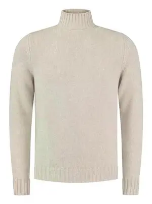 Fedeli Mock-neck Knitted Jumper - Neutrals
