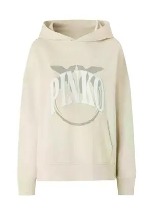 Pinko Logo-print Hoodie - Neutrals
