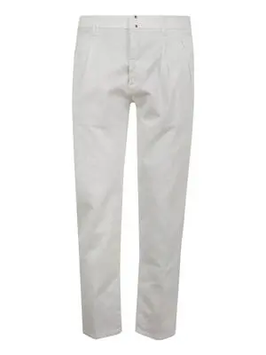 Incotex Logo-patch Trousers - White