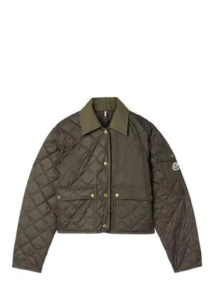 Moncler Chitre Cropped Padded Quilted Shell Jacket - Green