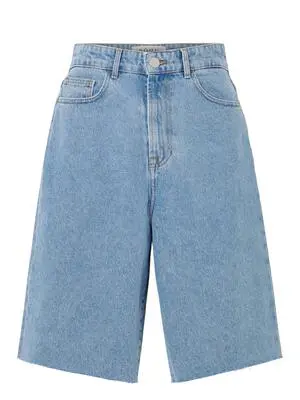 RÓHE Frayed Denim Bermuda Shorts - Blue