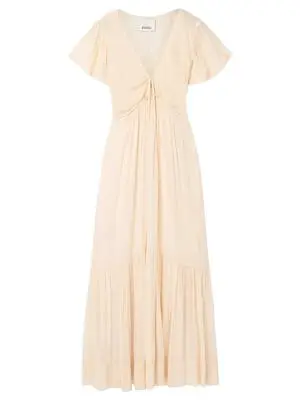Isabel Marant Agathe Tiered Maxi Dress - Neutrals