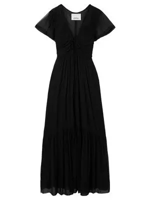 Isabel Marant Agathe Tiered Maxi Dress - Black
