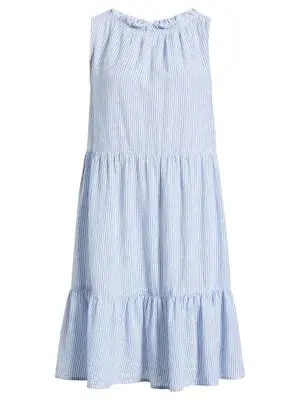 BEACHLUNCHLOUNGE Saison Sleeveless Tiered Dress - Blueberry Cheesecake