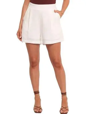 PETAL & PUP Olympia High-waisted Shorts - White