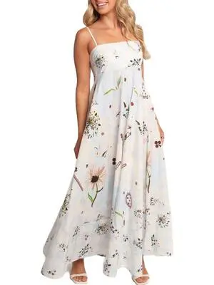 PETAL & PUP Emmeline Floral Maxi Dress - Blue Floral