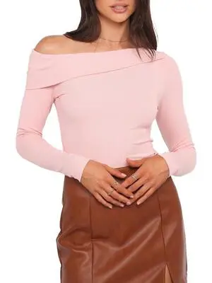 PETAL & PUP Liah One-shoulder Top - Light Pink