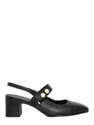 STUDIO CHOFAKIAN Andes Slingback Pumps - Black
