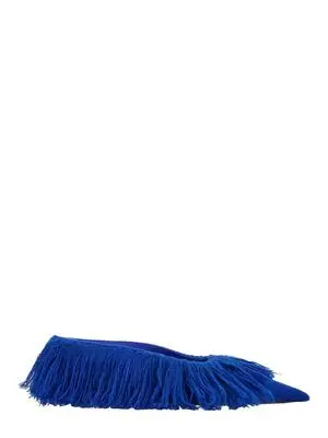 FERRAGAMO 55mm Eva Fringe-detail Mules - Blue