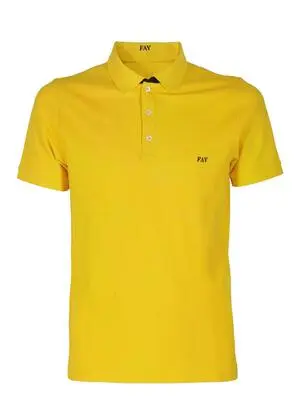 FAY Cotton Polo Shirt - Yellow