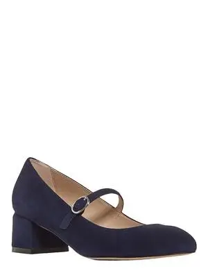 STUART WEITZMAN Gabby Mary Jane Pumps - Nice Blue