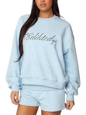 EDIKTED Super Oversized Sweatshirt - Light Blue