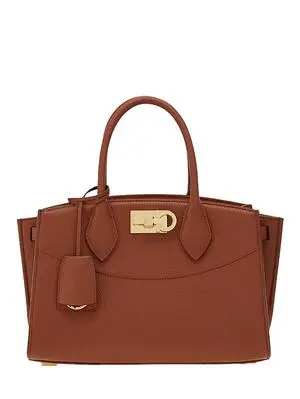 FERRAGAMO Soft Studio Handbag - New Cognac
