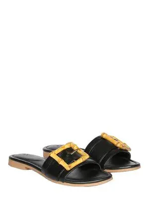 JELAVU Amsterdam Leather Band Slide Sandals