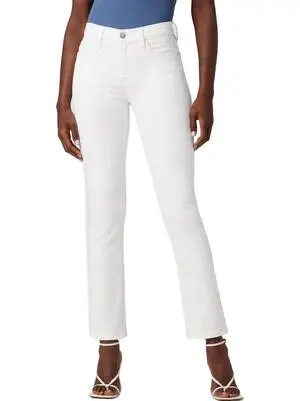Hudson Jeans Nico Mid-rise Straight Ankle Jean - White