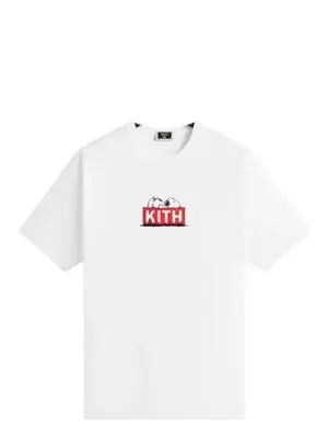 Kith X Peanuts Doghouse Classic Logo Tee Shirt - White