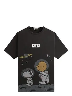 Kith X Peanuts Space Vintage Tee Shirt - Black