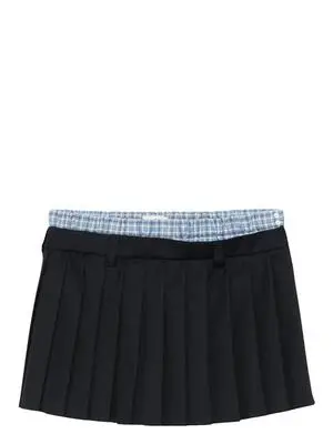 Miu Miu Batavia Skirt - Bleu