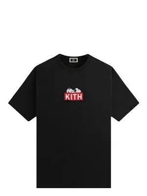 Kith X Peanuts Doghouse Classic Logo Tee Shirt - Black