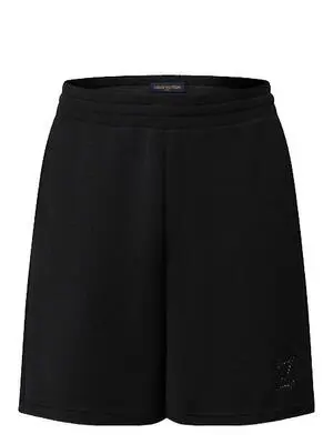LOUIS VUITTON Embellished Jersey Shorts - Black