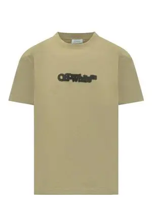 Off-White Spray Arrow Slim Short Sleeve Tee Shirt - Creme Brule