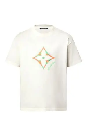 LOUIS VUITTON Monogram Flower 3d Gradient Print T-shirt - Milky White