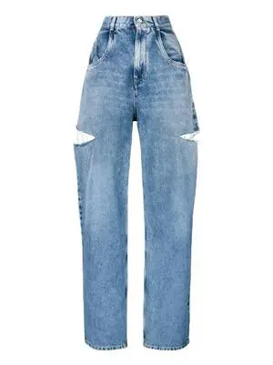 MAISON MARGIELA 5 Pocket Slash Detail Jeans - Blue
